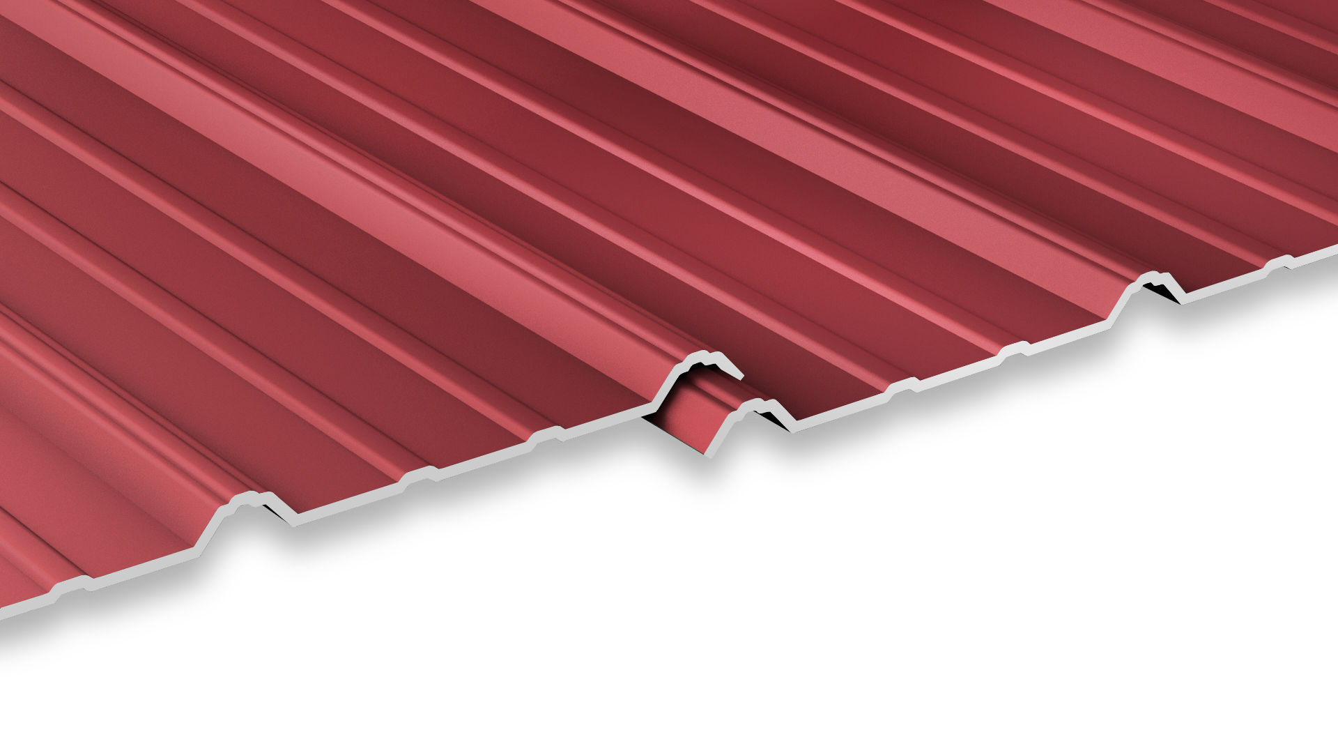 Imperial Rib Metal Roof 36" X 10' Brown Pro Rib® Steel Panel At